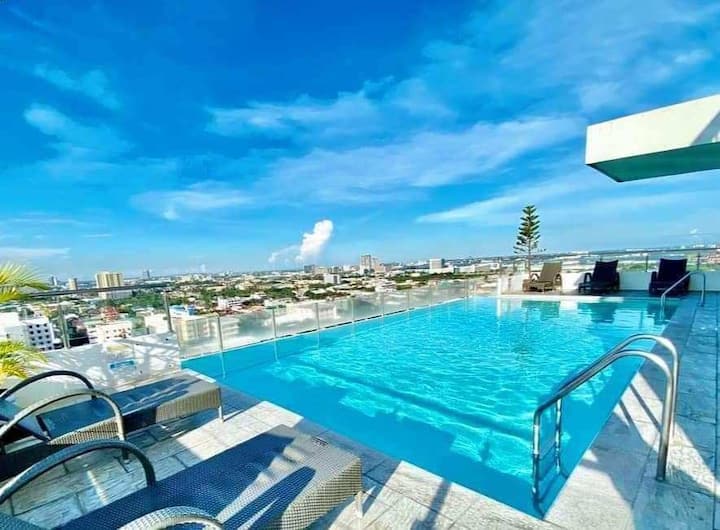 Big Corner Studio -Wi-fi/smart Tv/pool/gym/balcony - Cebu