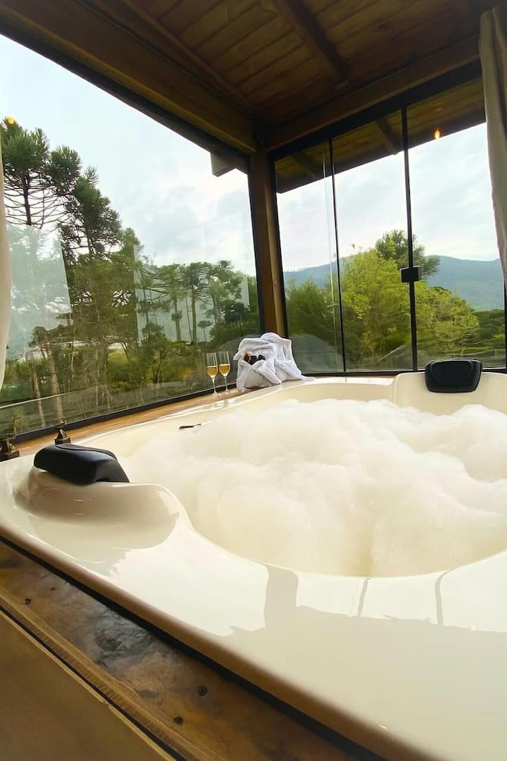 Chalé Com Hidromassagem Próximo A Vinícola Thera - Bom Retiro