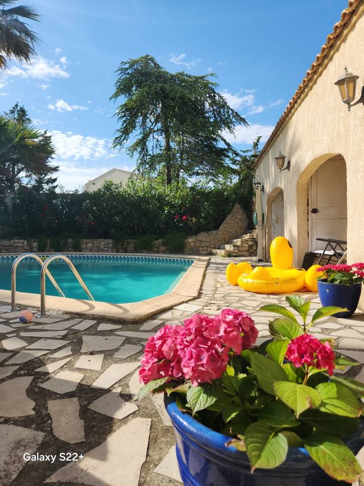 Villa Vigneronne Avec Piscine Et Spa - Capestang