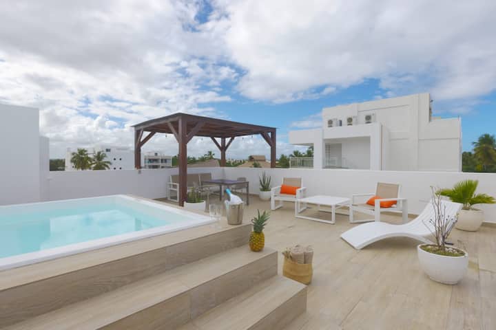 Impressive Penthouse With Private Pool Rooftop - Punta Cana