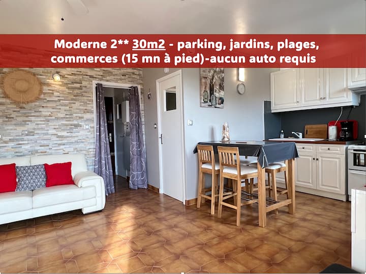 Le Provence 2* 30m2 Lecques-parking-400m Plage Mer - Plage de Saint-Cyr-sur-Mer (La Madrague)