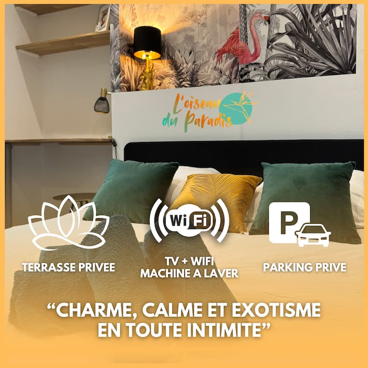 L'oiseau Du Paradis: Parking Et Terrasse Privés - Avermes