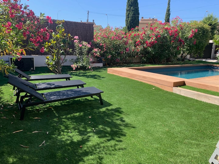 Maison 8 Pers. 100m2 Avec Piscine Chauffée - Le Pradet