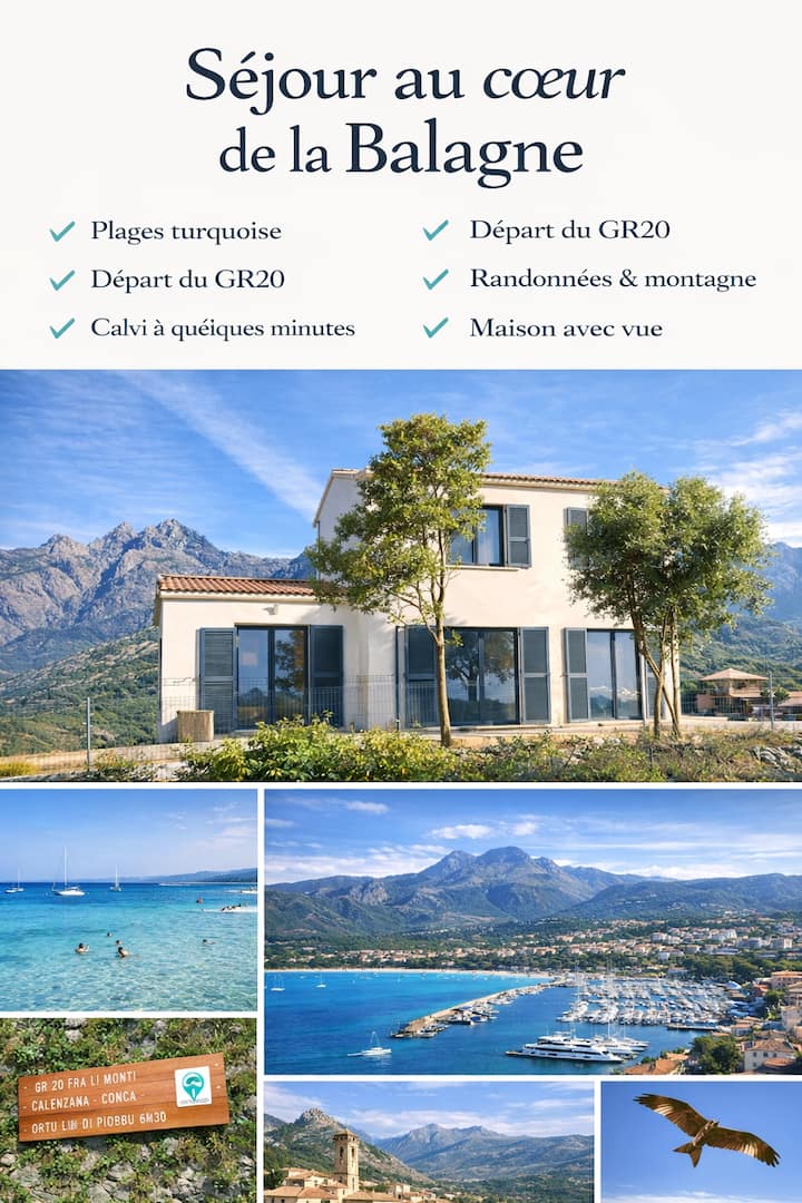 Villa Neuve - Vue Mer & Montagne - Proche Calvi - Forêt de Bonifatu