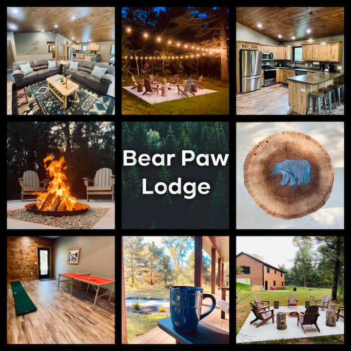 Bear Paw Lodge •Luxury Cabin •Game Room •Fire Pit - Wisconsin Dells, WI