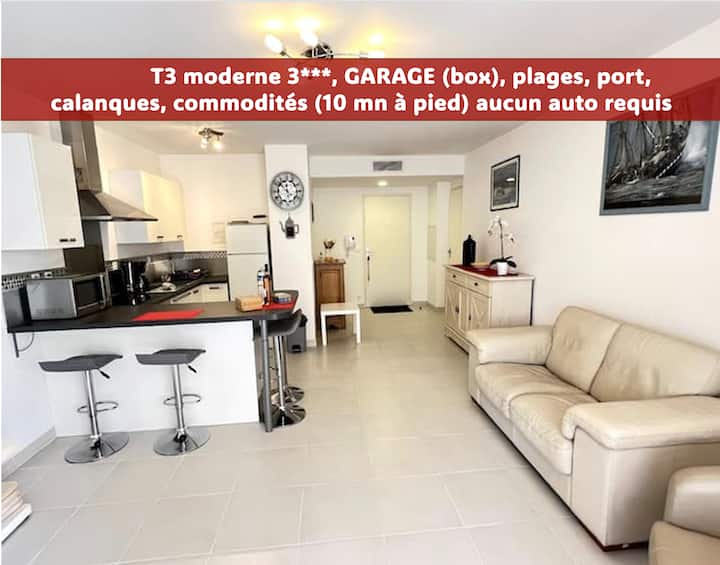 Figuerolle 3* T3-parking Plage Port Calanque 400m - Calanque du Mugel