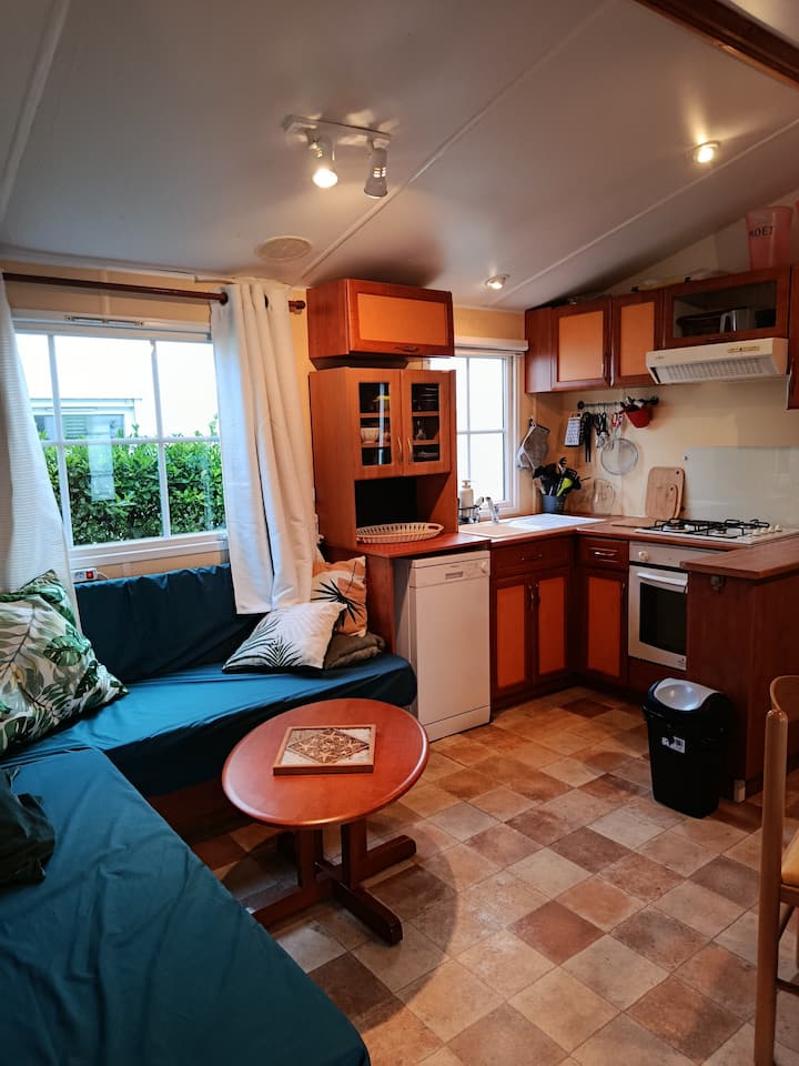 Mobil Home Surf House Tout éQuipé, 6 Places - Brem-sur-Mer