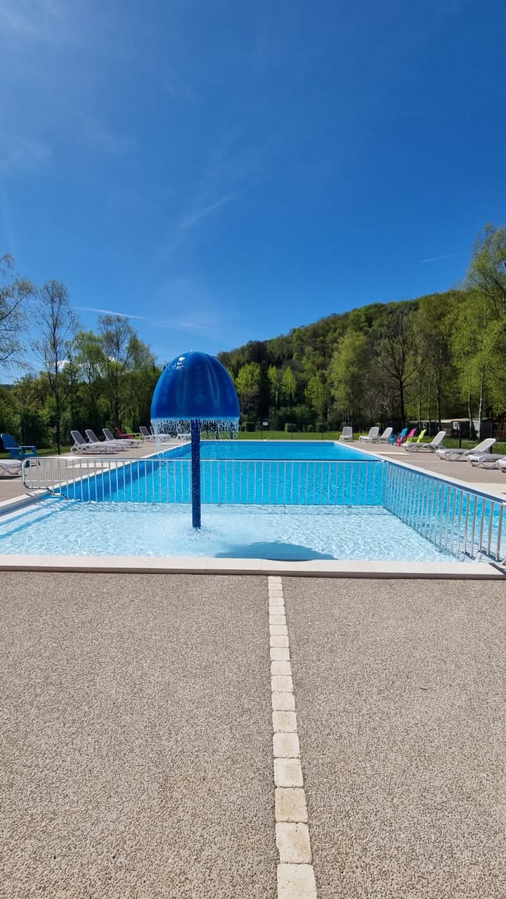 Chalet Bois Camping - Lac de Vouglans