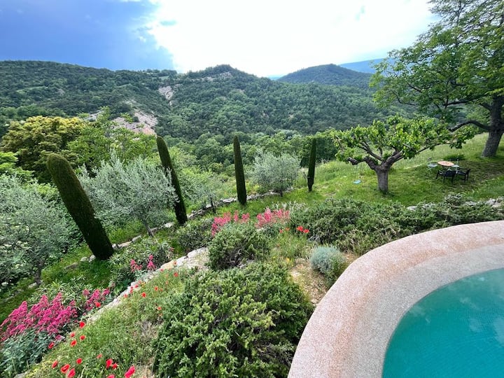 Provencal Stone House With Pool & Private Cottage - Forcalquier
