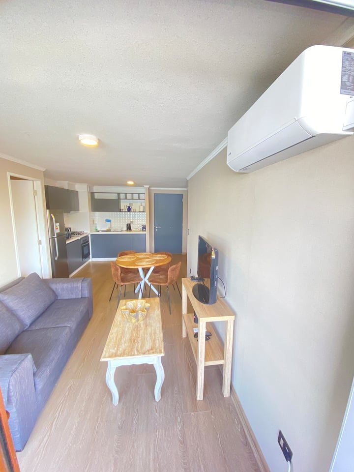 Apartamento. Chillan 2d+2b+aire Acond+wifi+cable - Chillan