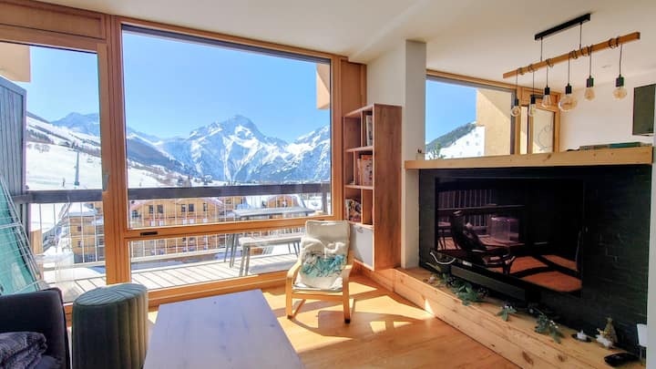 Appartement Spacieux 8p. Superbe Vue, 3 Chambres - Les Deux Alpes