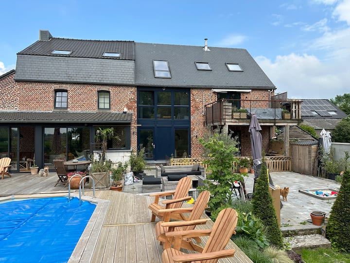 Appartement Lumineux, Piscine Estivale, Alpagas - Jodoigne