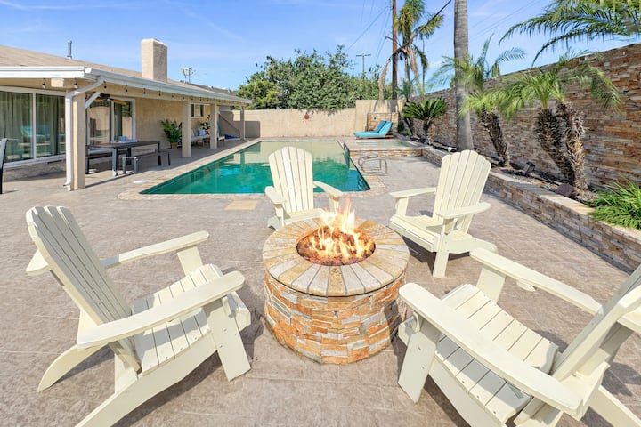 Walk To Disney + Pool+ Spa + Game Room +Fire Pit - Anaheim