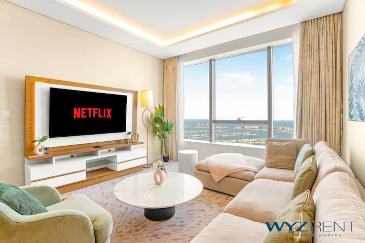 Elegant 1br Palm Tower Panoramic Sea +Palm View - Dubai