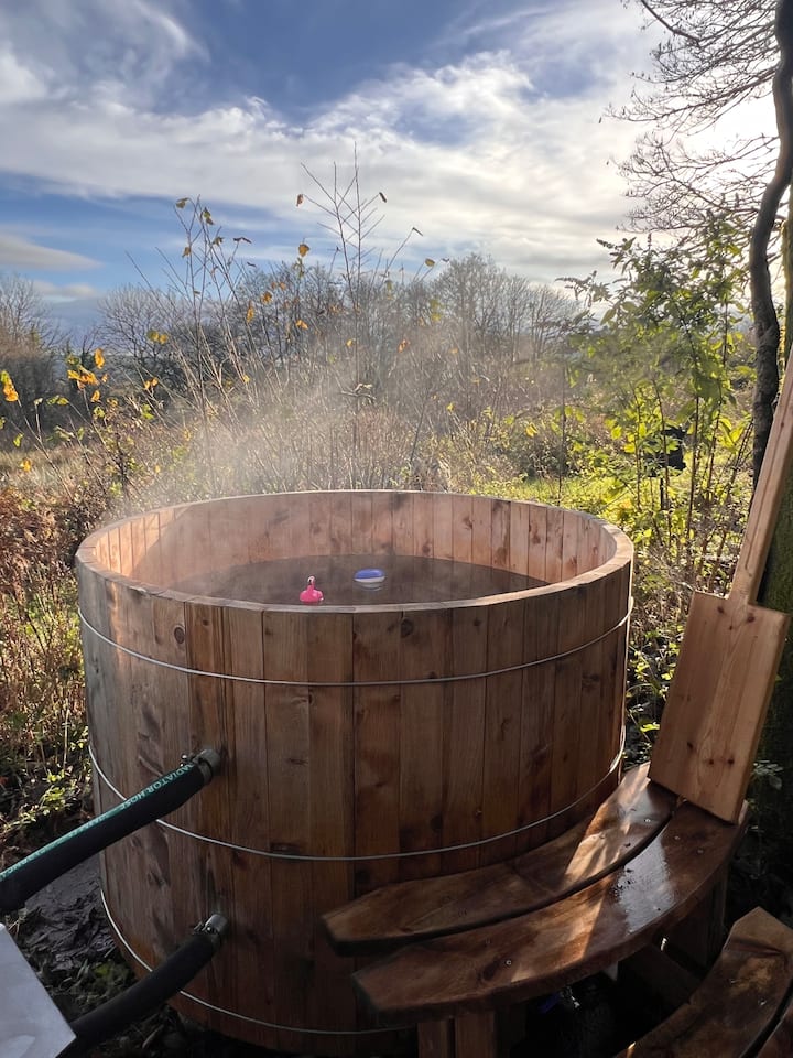 Off-grid Cabin With Wood-fired Hottub & Stargazing - Carmarthen