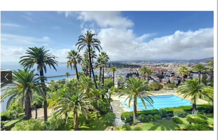 C’est La Vie! Sea View/pool/big Terrace/parking/ac - Nizza