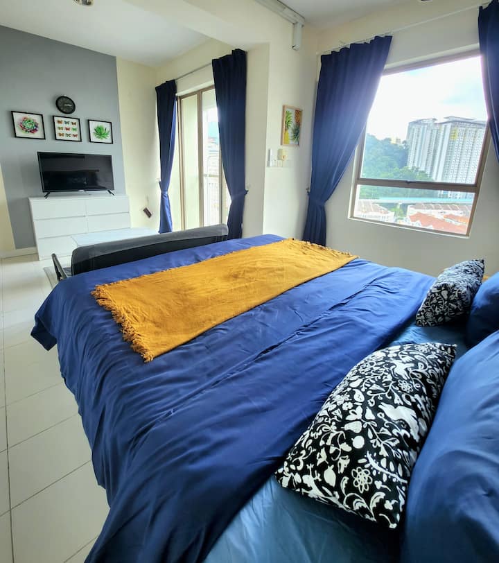 1-3pax Cozy Studio Near Ikea Damansara |Balcony - Petaling Jaya