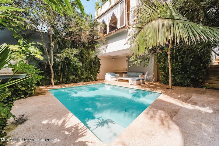 Casa Palmazul, Pool, Hammocks, Brightly 7min Beach - Sayulita