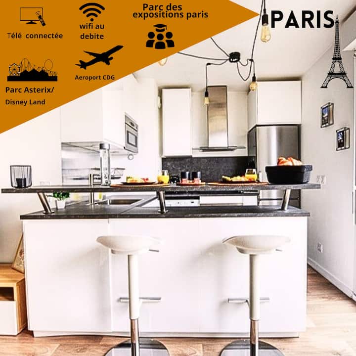 Le Cosy De L'ourcq, T2 De 40m² à 20 Min De Paris - Villepinte