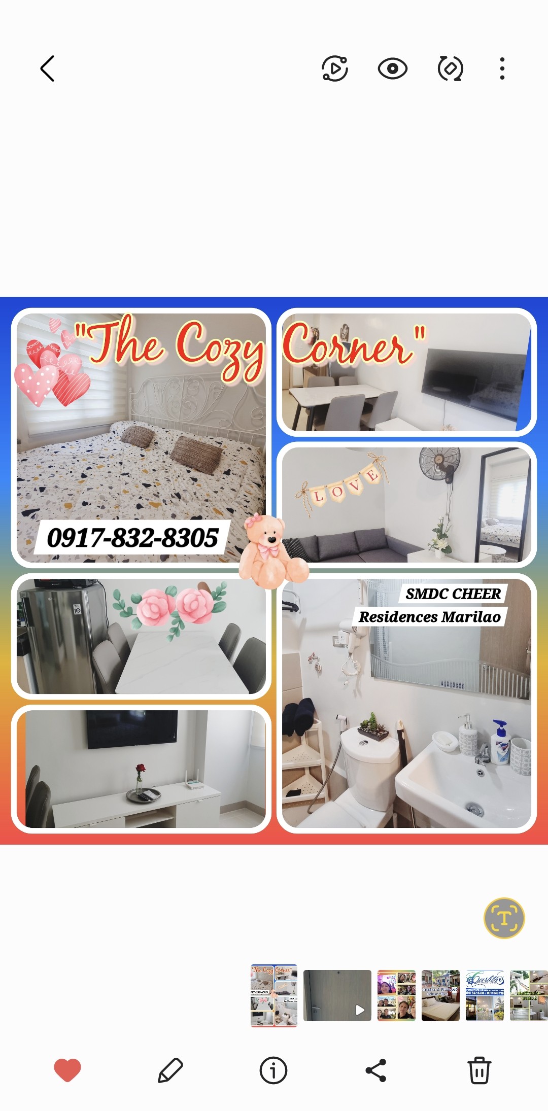 "Cozy Corner" @ Cheer SM Marilao - Bed and breakfasts for Rent in ...