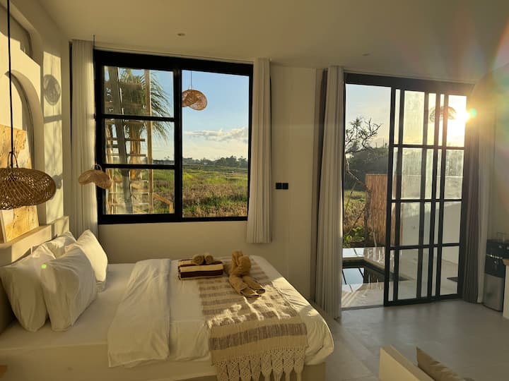 Blue Origin Villa 3 - Rice Field And Volcano View. - Canggu