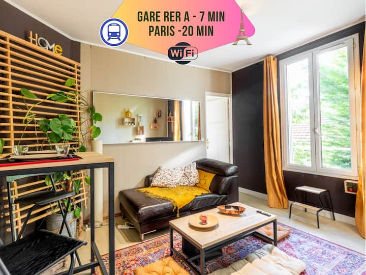 Oasis Urbain Cours Privative, Paris à 20min, Rer A - Saint-Maur-des-Fossés