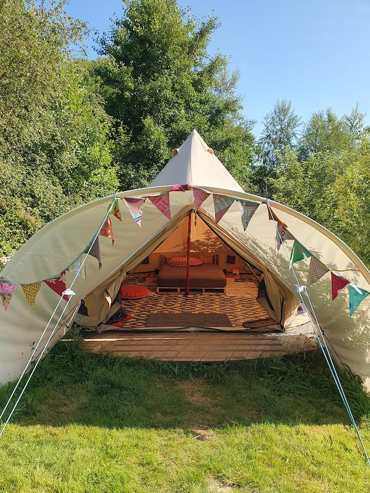 Dog Friendly Orchard Bell Tent - New Quay