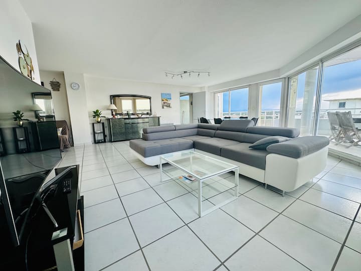 Roof-top De 130 M² Face à La Mer (8 Personnes) - Canet-en-Roussillon