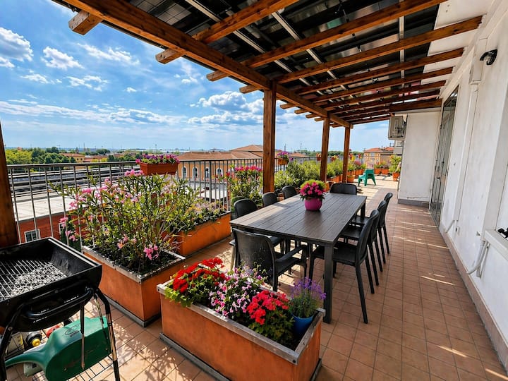 Central Penthouse/panoramic Terrace Pisa Train - Pisa