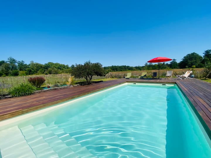Ferme Landaise Avec Piscine - Casteljaloux