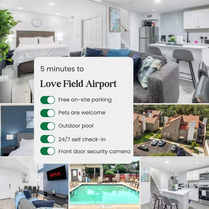 5 Min To Love Field | Gated+guard | 3br | Parking - 達拉斯