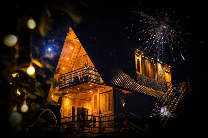 A Frame Cabin|apple Farm|balcony View|bonfire| - Cheog