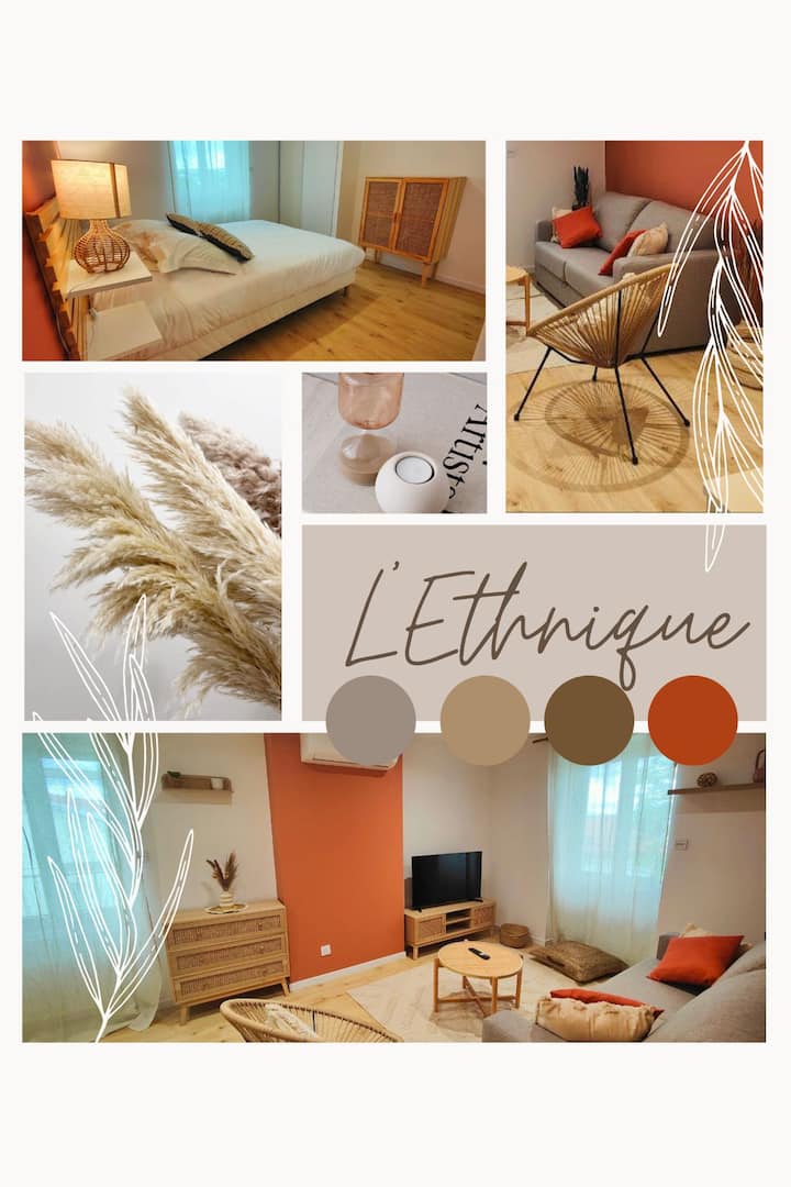 L'ethnique : 6 Pers,park,clim,check-in 24/24, Wifi - Clermont-Ferrand
