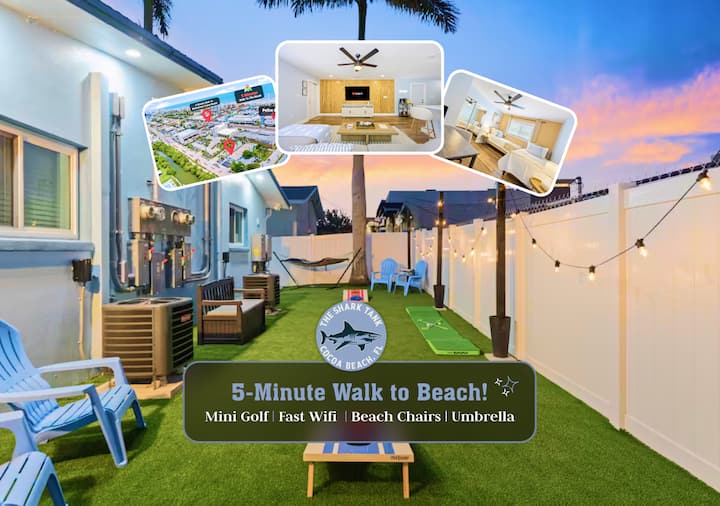 Shark Tank: Walk To Beach, Shops & Dt Cocoa Beach! - Cocoa Beach, FL
