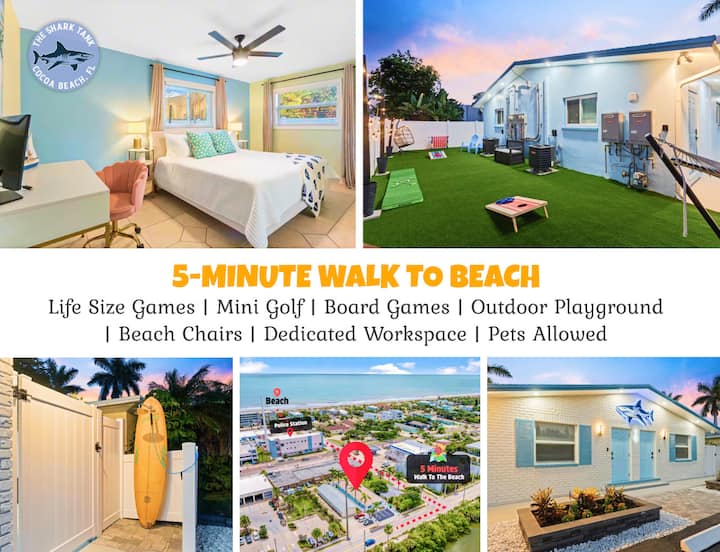 Shark Tank: Steps To Beach & Dining – Prime Spot - Cocoa Beach, FL