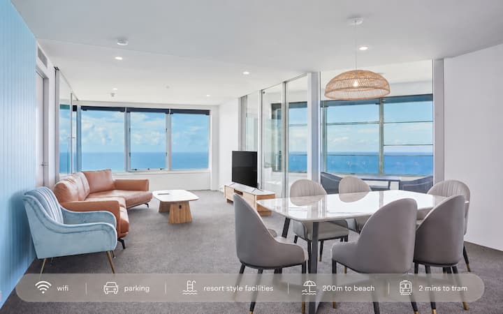 47th Floor Ocean View 3-bedroom With Parking - ゴールドコースト