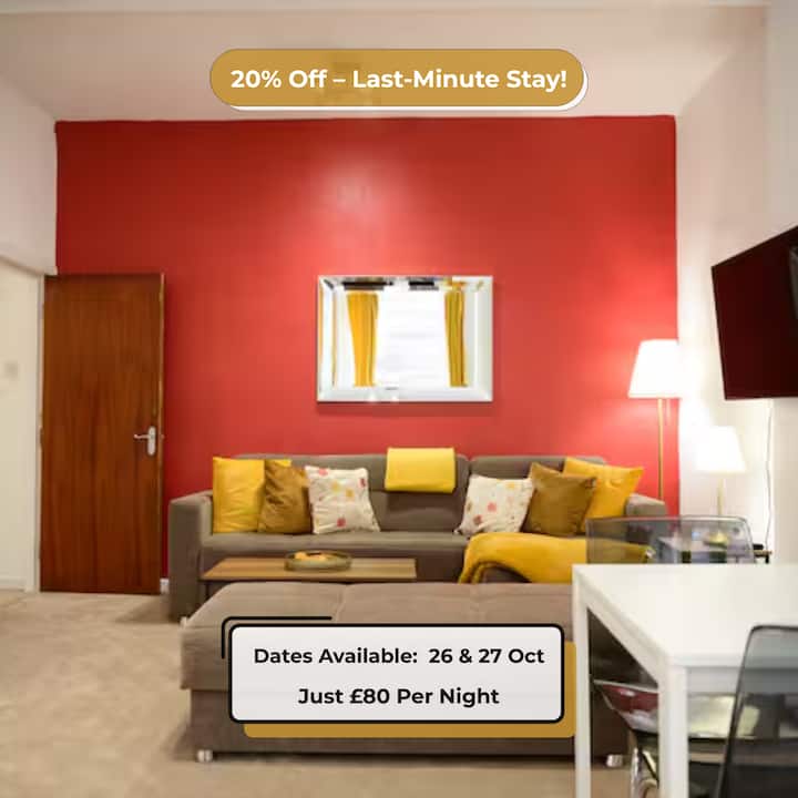 Autumn•2br•sofa Bed•wifi • Free Parking•5*location - Manchester