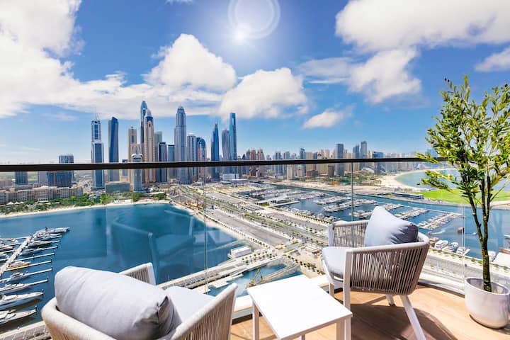 Lux | The Marina Vista Beachfront Suite 2 - Dubai Marina
