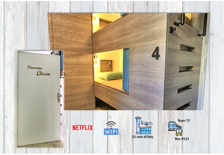 Lit N°4 En 1ère Classe -Orly-tramway 7 -Rer C&d - Rungis