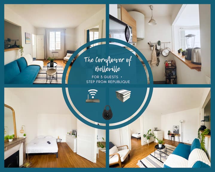 Le Bleuet De Belleville • 3 Personnes • Paris 11e - Ménilmontant