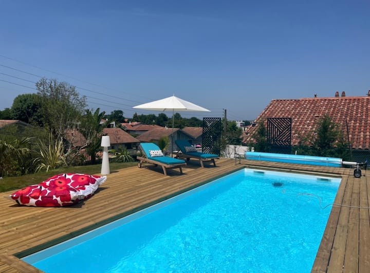 ÉTage Privé 2 Chambres  Avec Piscine - Tamaris Plage - Saint-Jean-de-Luz