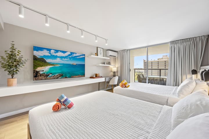 20f-newly Remodeled Cozy Studio W/2queens-waikiki~ - Honolulu