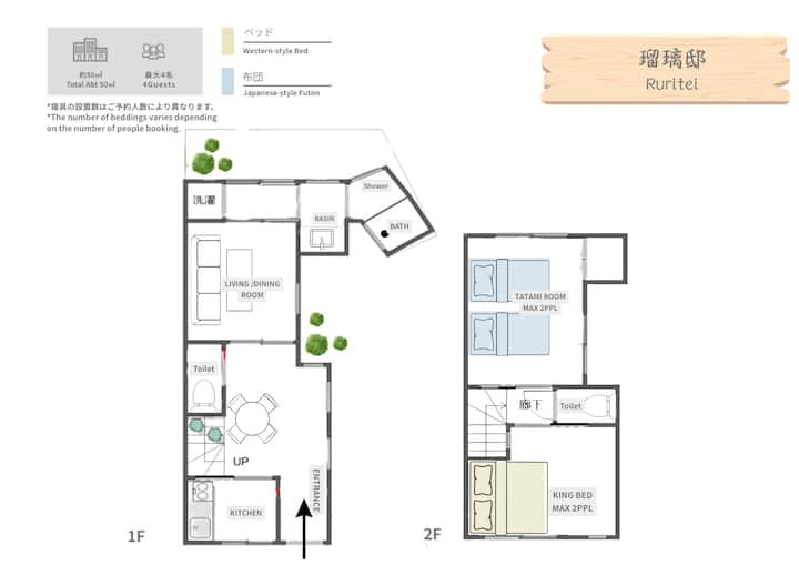 Kyoranーruriteitei, Jr Tofukuji St. 6 Min Walk~ - Kyoto Station
