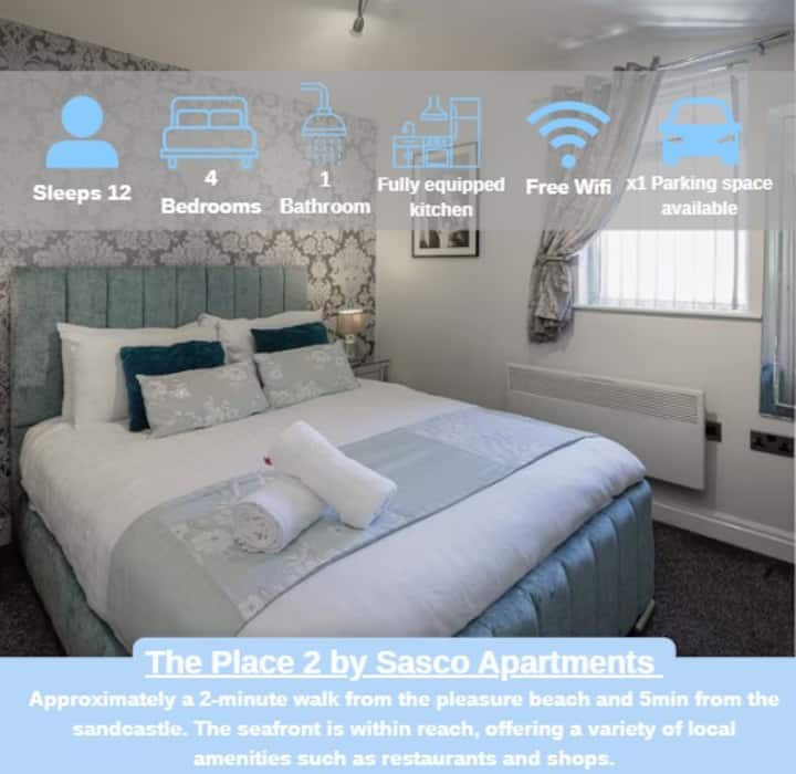 The Place Apartment 2 - 1x Free Parking Space - Blackpool
