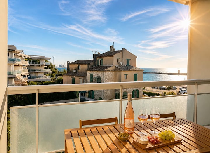 1br Vue Mer Latérale | Clim | Arrivée 24/7 - Cagnes-sur-Mer