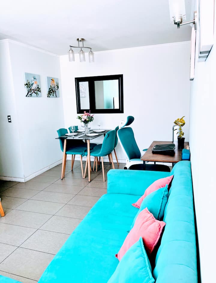 Modern & Bright Apt Near Irarrázaval Metro - Santiago