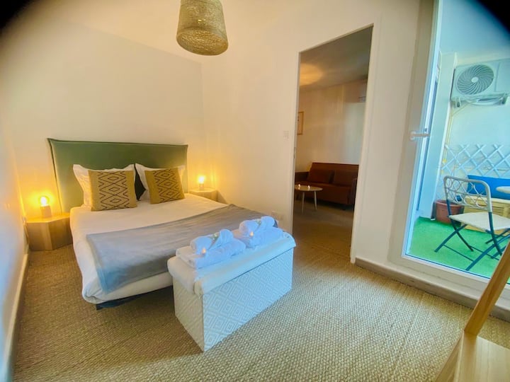 Port Vauban Coté Gare Parking Clim Wifi Terrasse ! - Sète