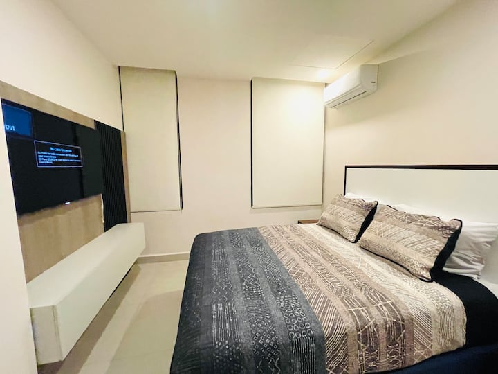 Increíble Apt/ac/parking/bbq/6px - Monterrey