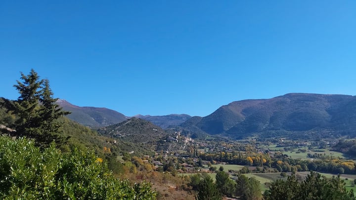 Nature Provence Maison Mont Ventoux Poêle à Bois - Montbrun-les-Bains