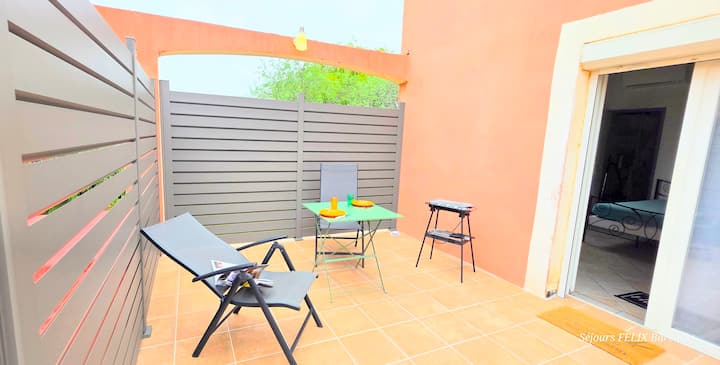Petit Cocon-clim-terrasse-plage à 10mn à Pied - Torreilles